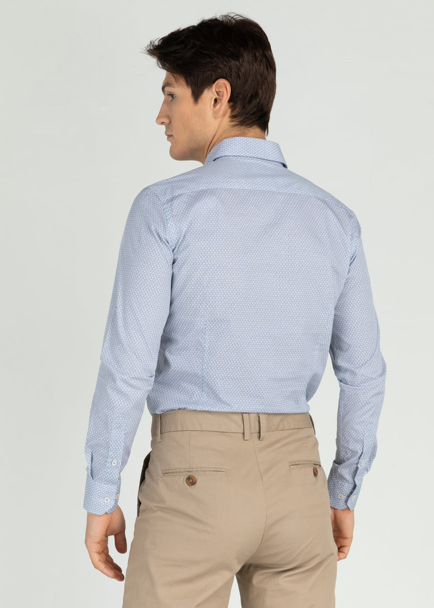 BlueChip Premium Fine cotton printed dress shirt – Wharton Philippines